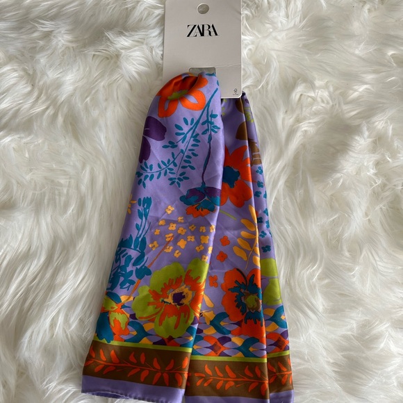Zara | Accessories | Nwt Zara Square Scarf Multicolor | Poshmark